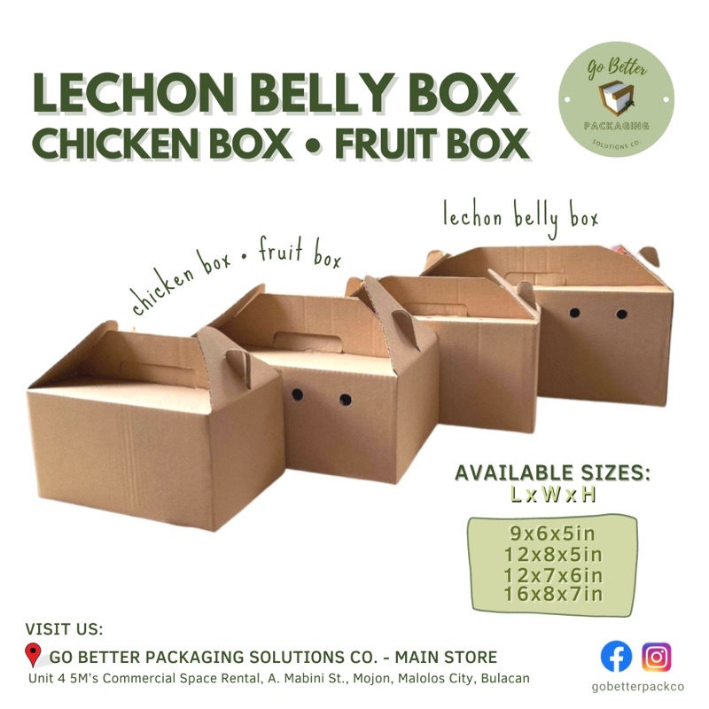 [10pcs] Lechon Belly Box / Lechon Manok Box / Crispy Pata Box / Fruit ...