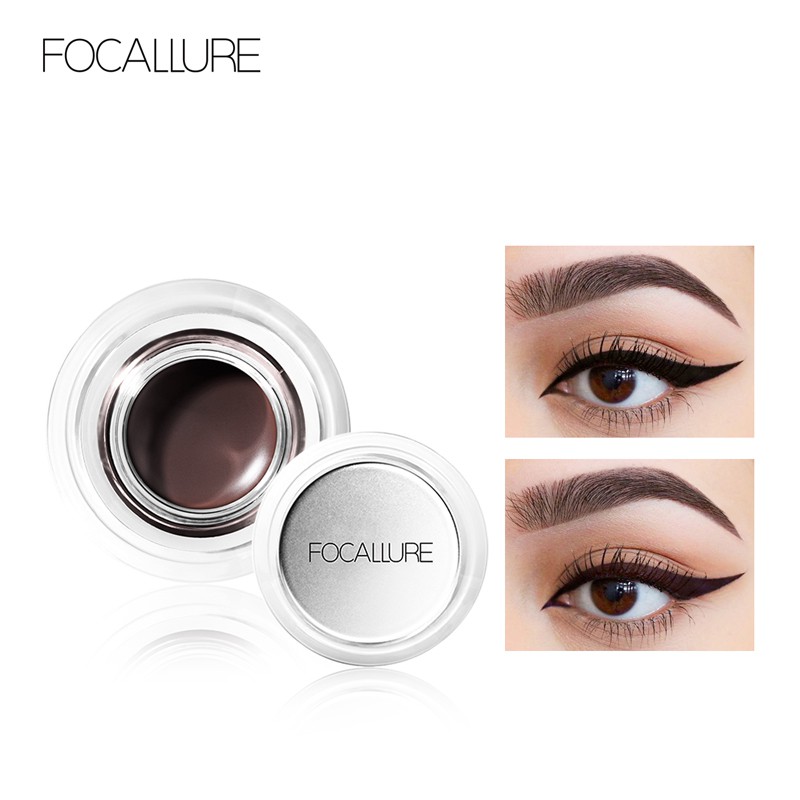 FOCALLURE Black Eyeliner Eyebrow Gel Cream Waterproof Long Lasting ...