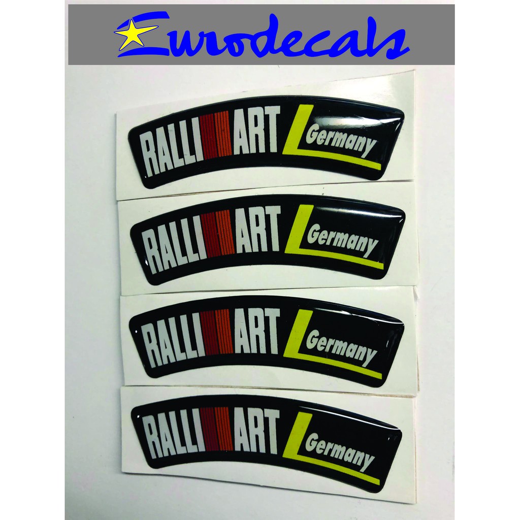 Eurodecals Ralliart Silicon Sticker for WEB Rims Ralliart Mags dome ...