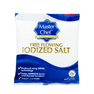 Master Chef Fine Iodized Salt 500g (99.9% Purity, Never Hardens, Free ...