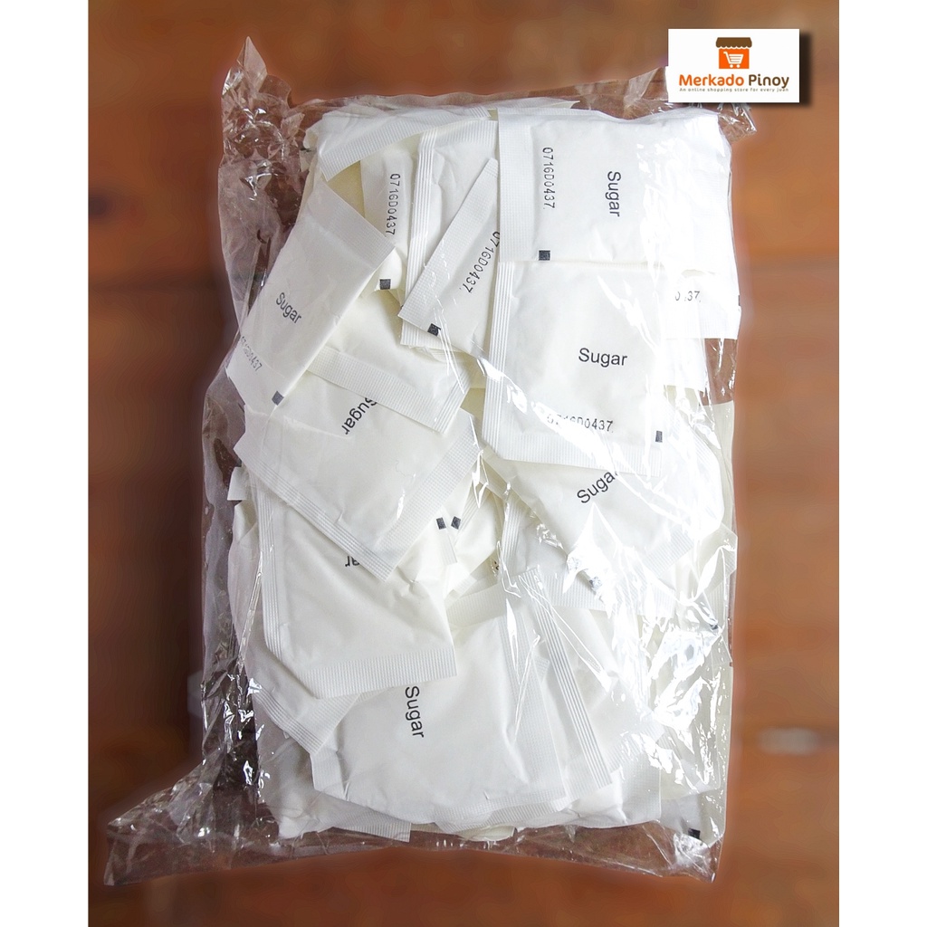 Merkado Pinoy White Sugar Sachet condiments 100pcs. per pack | Shopee ...
