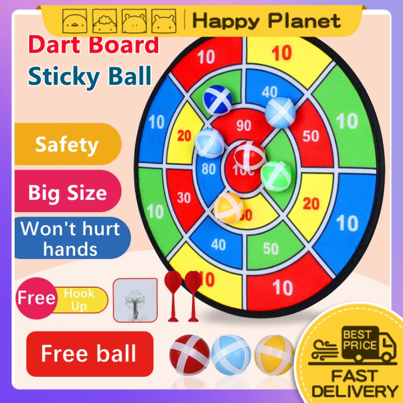 Happy Planet Big Size Sticky ball dart board dart set indoor games ...
