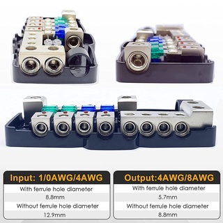 Car Audio Distribution Fuse Block with Ground Mini Fuse Power ...