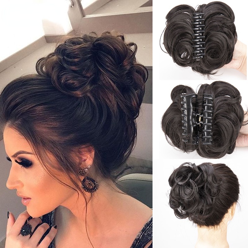 Messy Hair Bun Curly Bun Donuts Hair Bun Pad Hair Extension Clip Hair ...