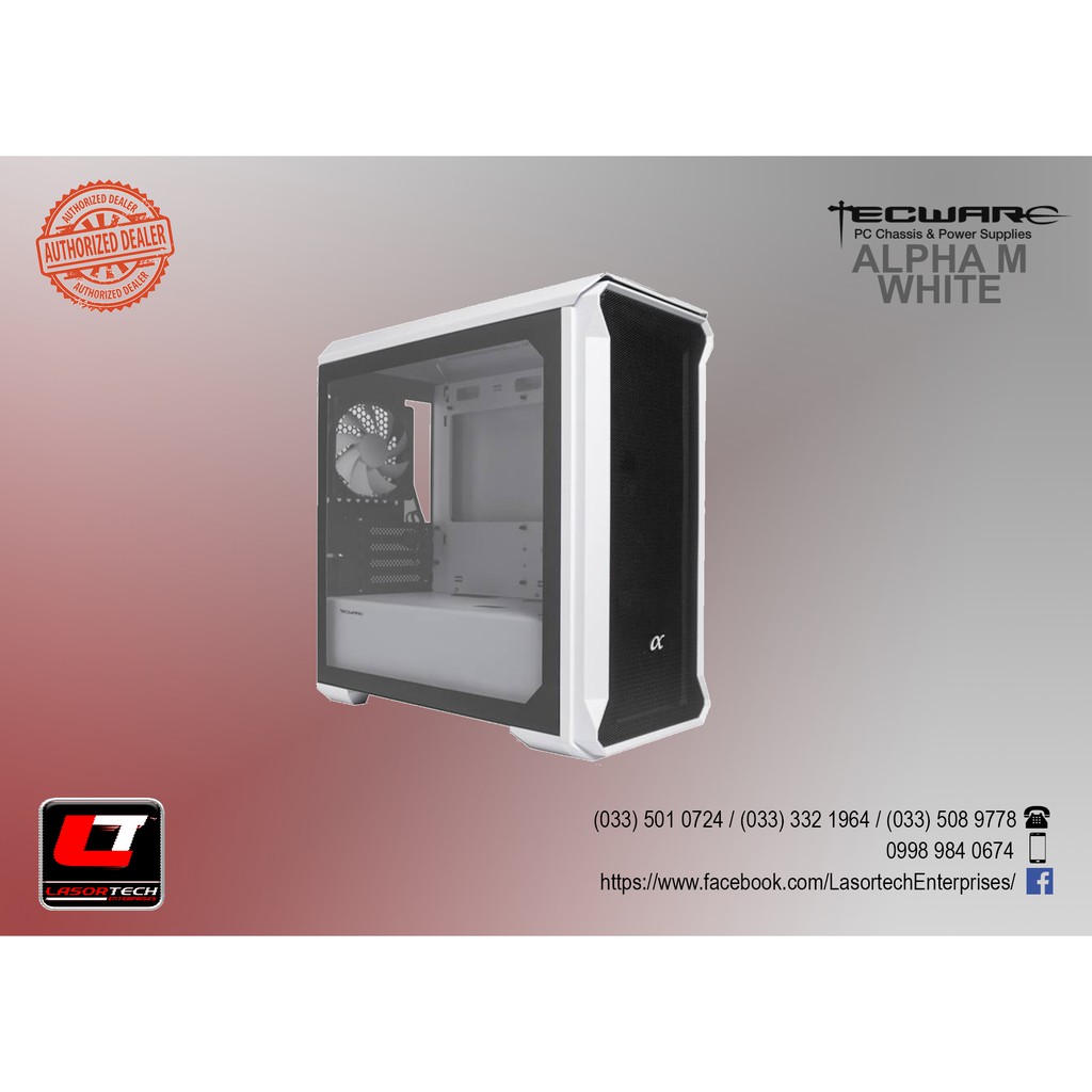 Tecware ALPHA M Tempered Glass MATX Case | White | Shopee Philippines