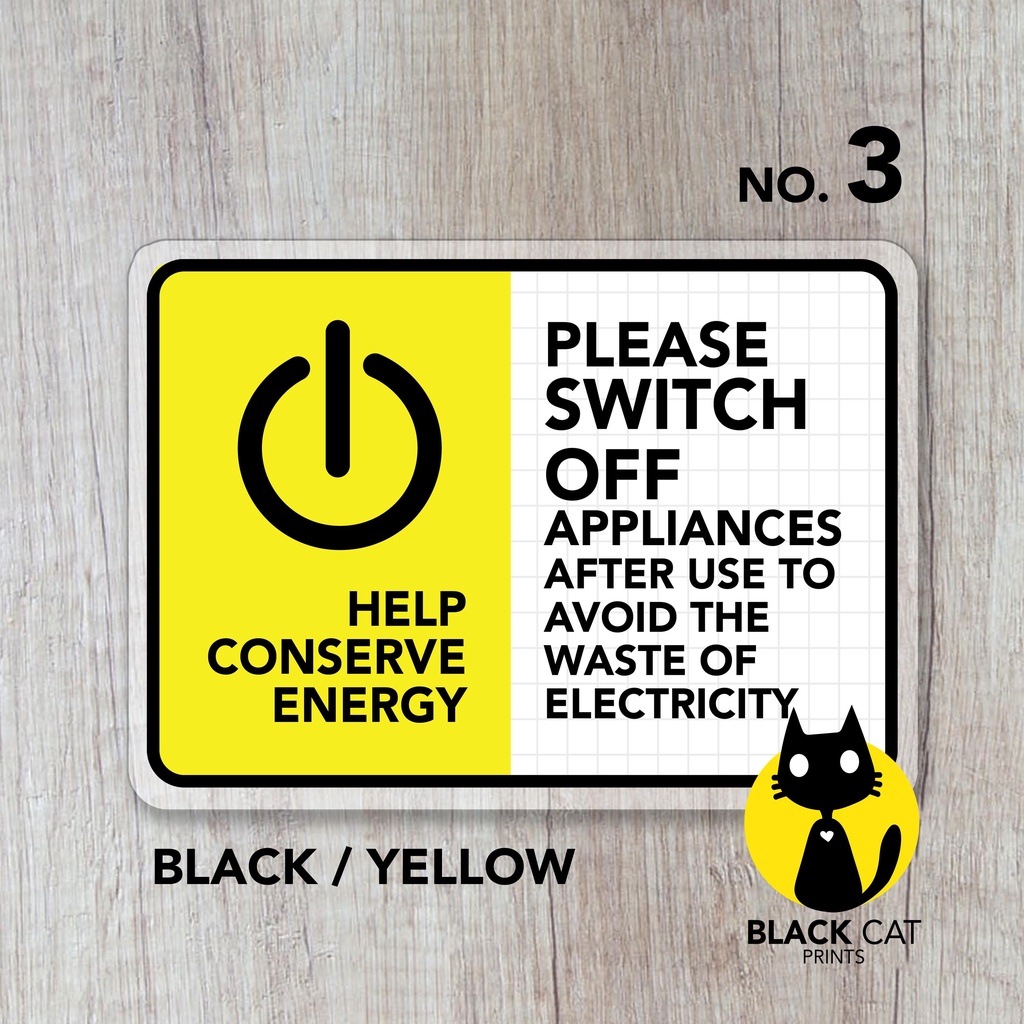 Please Switch Off Appliances Sign | Laminated Signage | Sign Board ...