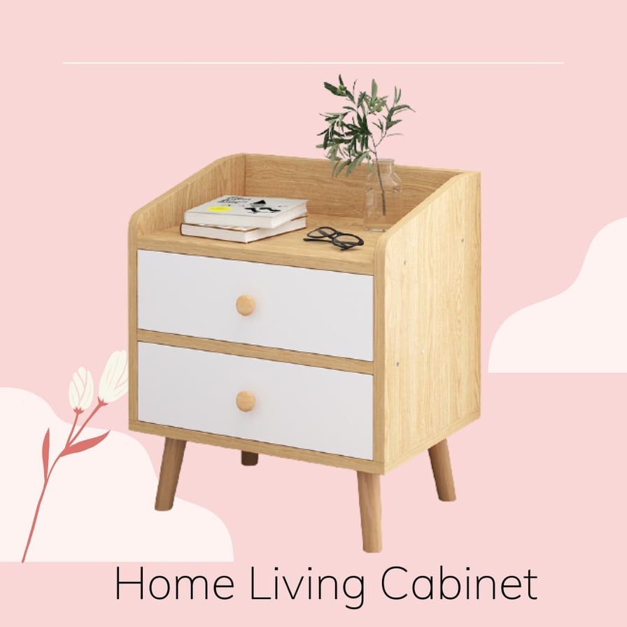 Wooden Elegant Bedside Table Nightstand Coffee Side Table with Drawer ...