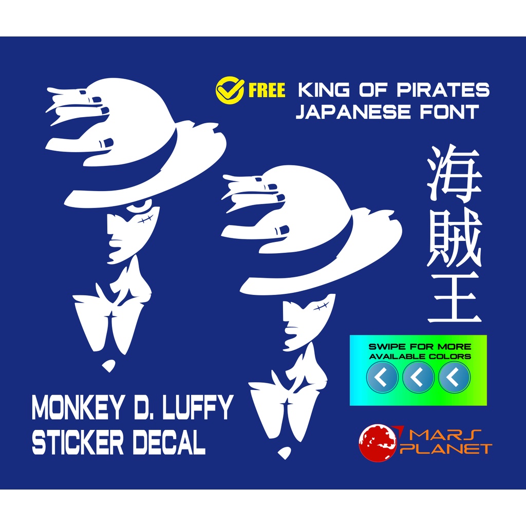 Luffy One Piece Vinyl Sticker Decal Cut Out ( For Car Motorcycle ...