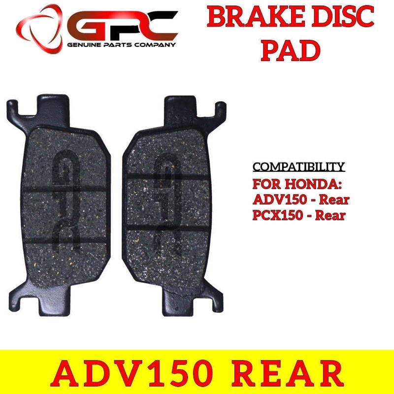 HONDA PCX 150/ ADV 150 BRAKE PAD GPC (REAR) | Shopee Philippines