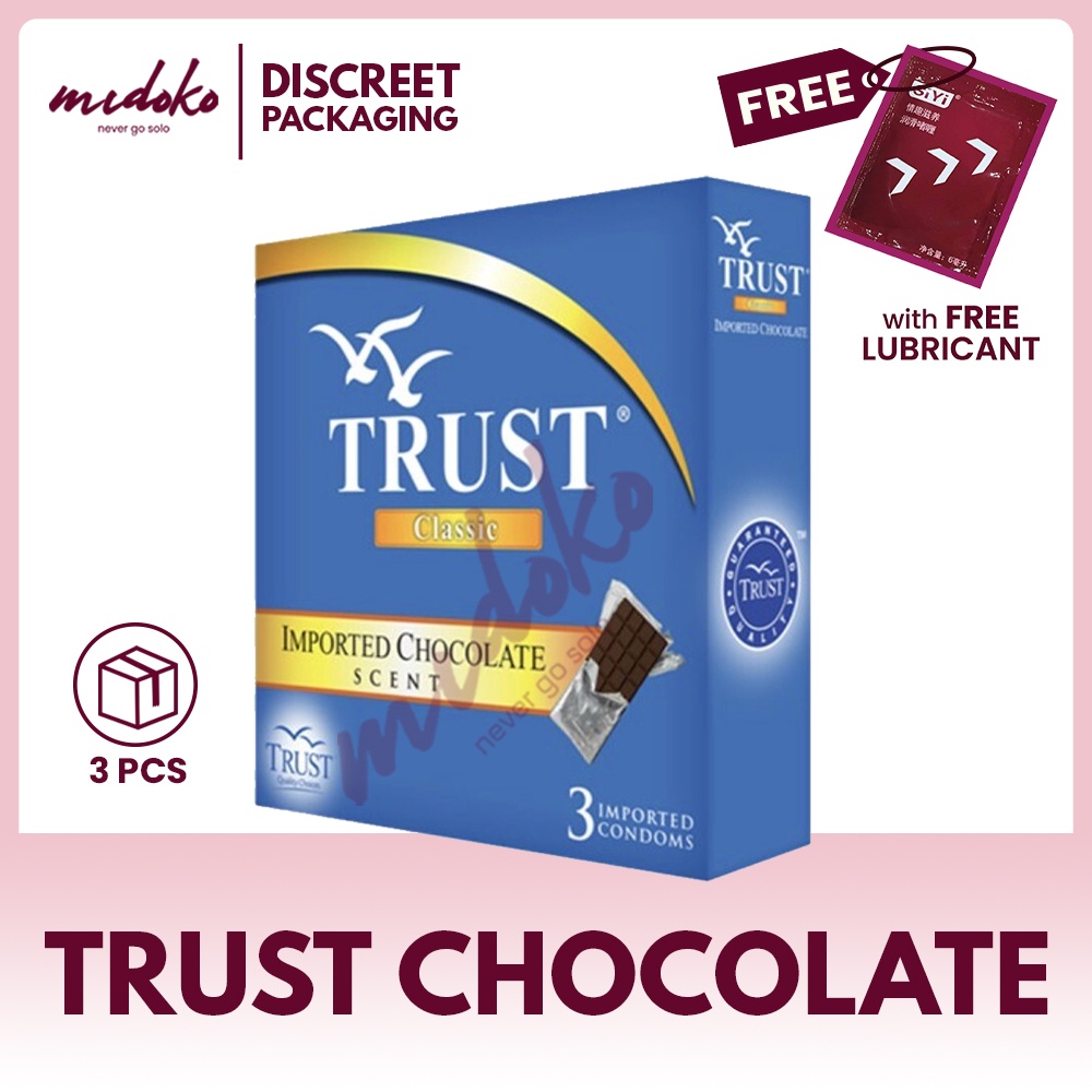 Midoko Trust Condoms Classic Imported Chocolate Scent (1 Box x 3 Pieces ...