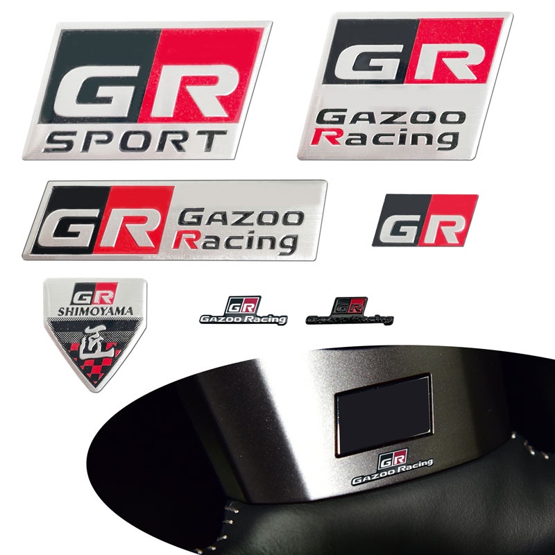 1PCS 3D Aluminum GR GAZOO RACING /GR SPORT Logo Emblem Badge Auto ...