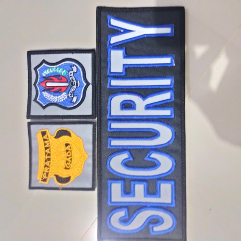Security logo, Embroidery logo Embossed | Shopee Philippines