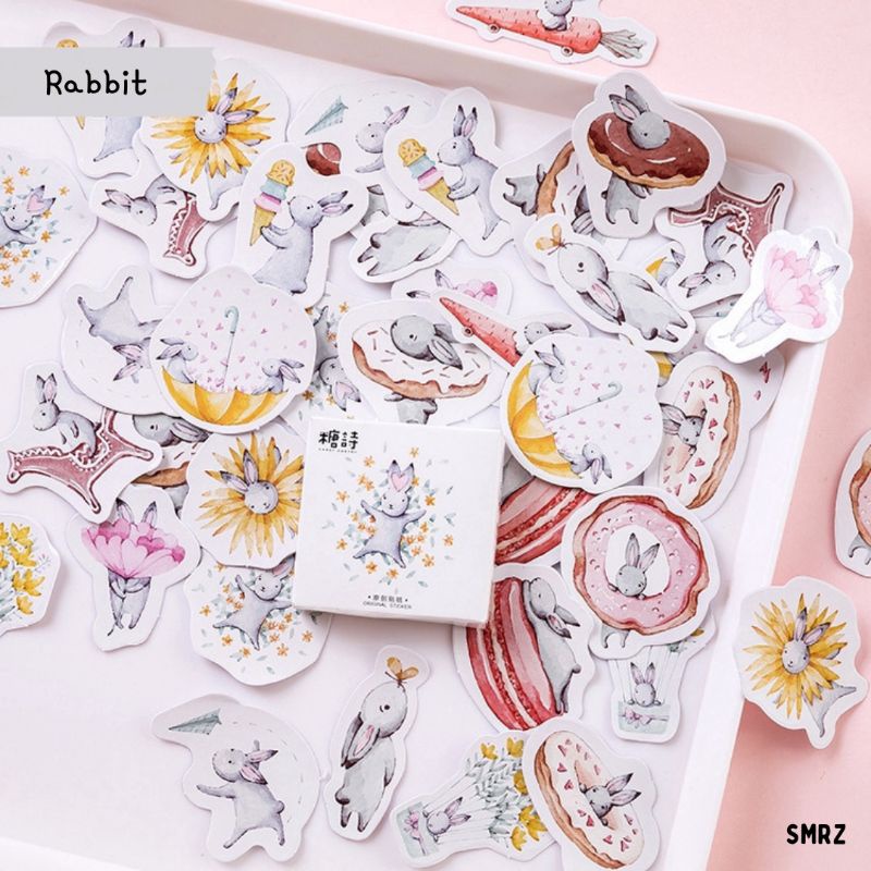 Rabbit Sticker Piece - Retail Rabbit / Cute Stickers / Journal ...