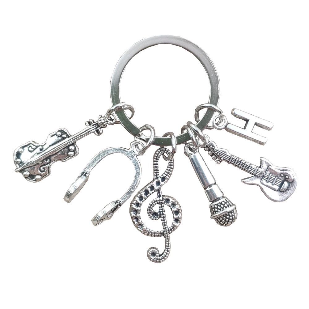 A-Z 26 Letters Cute Music Lover Symbol Microphone Headset Guitar Cello ...