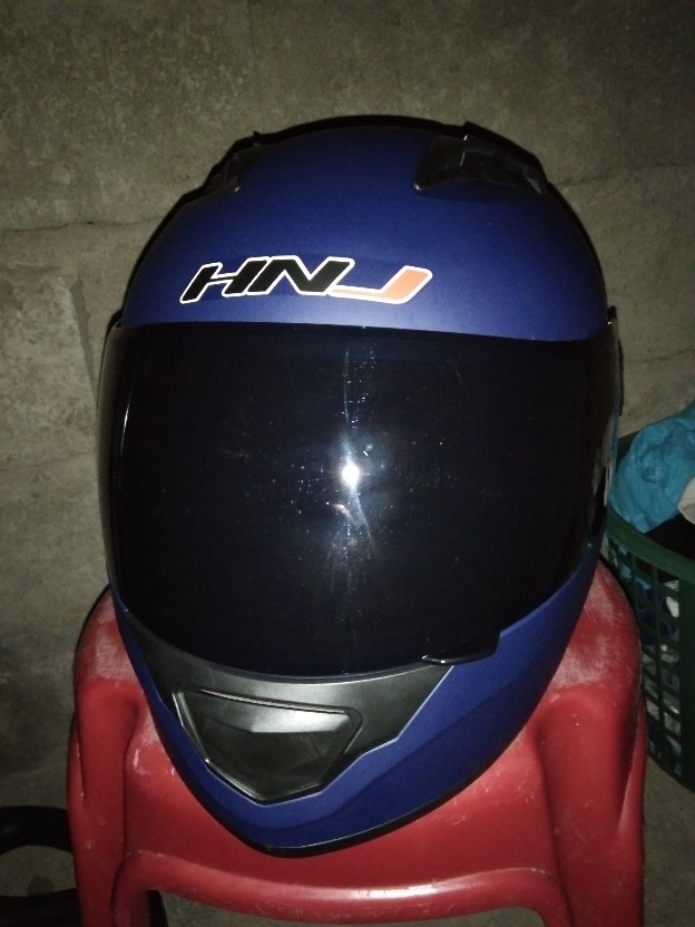 HNJ 855 Full Face Motorcycle Helmet Dark Smoke Visor Size Large ...