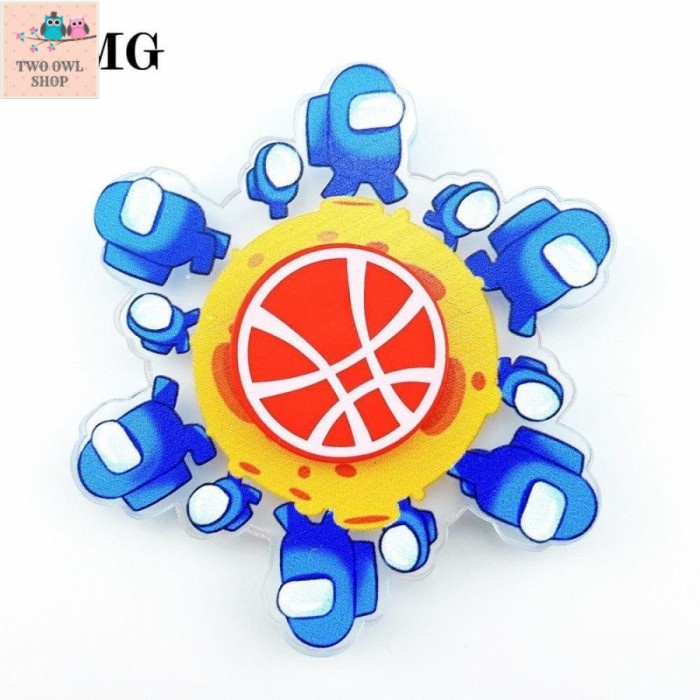 Twoowl ITN Blue AmongUS Fidget Spinner Cartoon Characters Finger Gyro ...