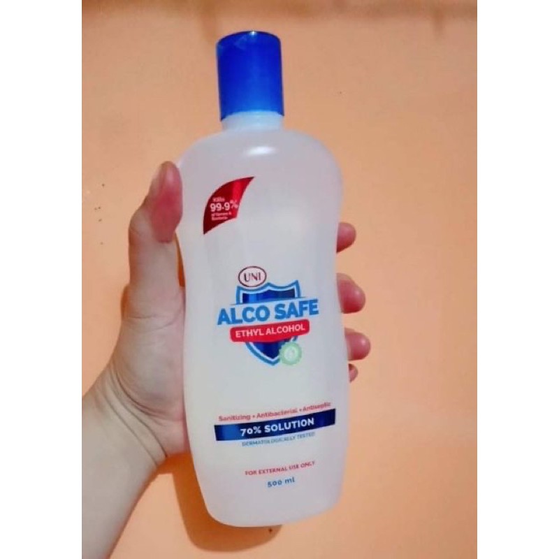 ALCO SAFE ALCOHOL 70% 500ML | Shopee Philippines