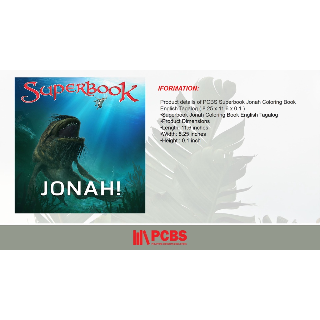 PCBS SUPERBOOK JONAH COLORING BOOK | Shopee Philippines