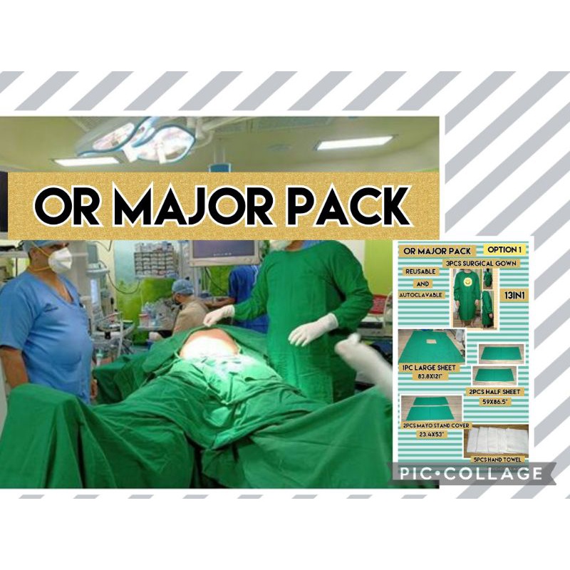 OPERATING ROOM MAJOR PACK||reusable and Autoclavable | Shopee Philippines