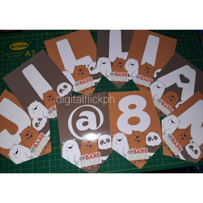 WE BARE BEARS THEME PERSONALIZE BIRTHDAY BANNERS , Party, Name Banner ...