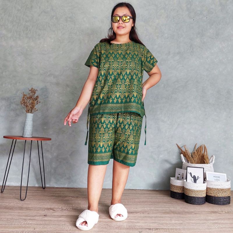 Xxl jumbo Pajama Suit MOTIF Sultan premium Cotton Temple | Shopee ...