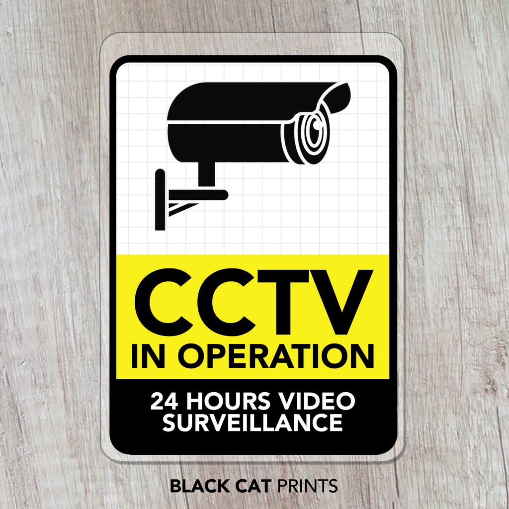 CCTV in Operation Sign | Laminated Signage | Sign Board | Shopee ...