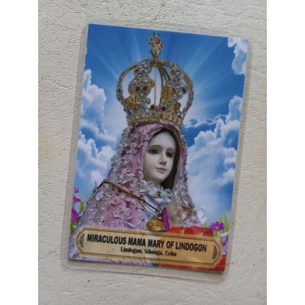 Stampita Miraculous Mama Mary of Lindogon Simala laminated plastic ...