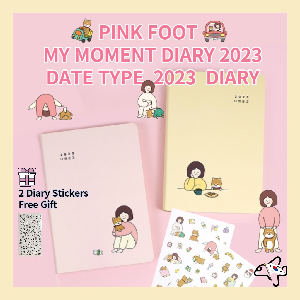 Pink Foot 2023 My Moment Diary/ My Moment Diary 2023 (Date Type)/Diary ...