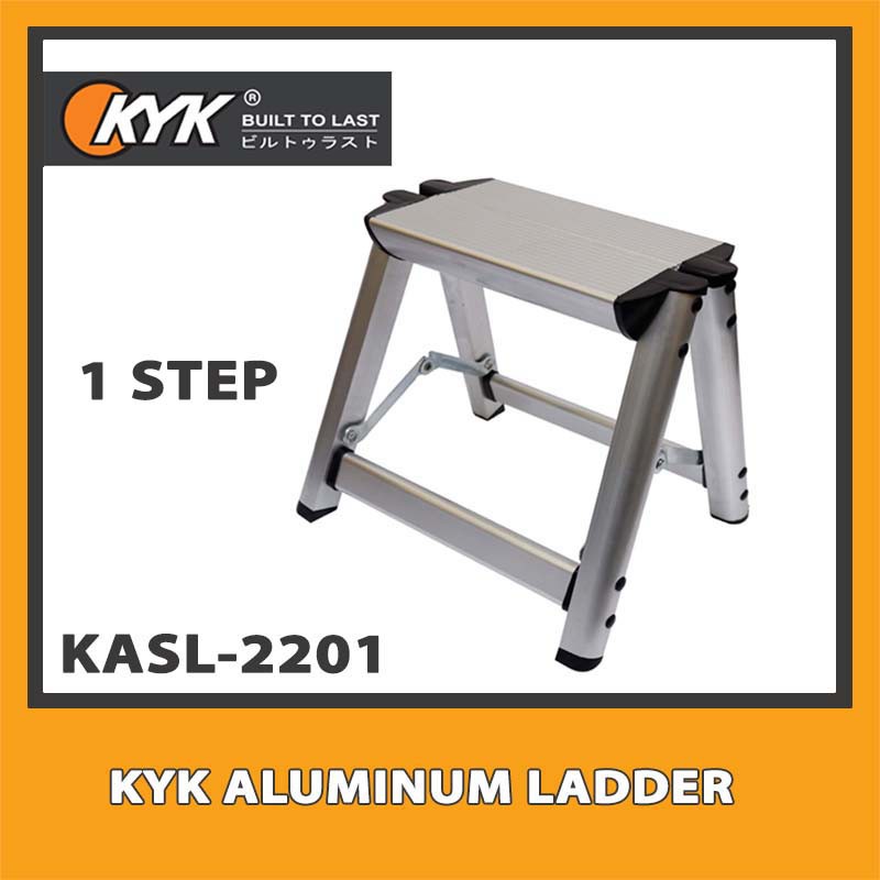KYK 1 STEP ALUMINUM LADDER (AUTHENTIC) KASL2201 MADE IN TAIWAN | Shopee ...