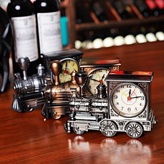 Cartoon Locomotive Train Alarm Clock Antique Engine Design Table Desk ...