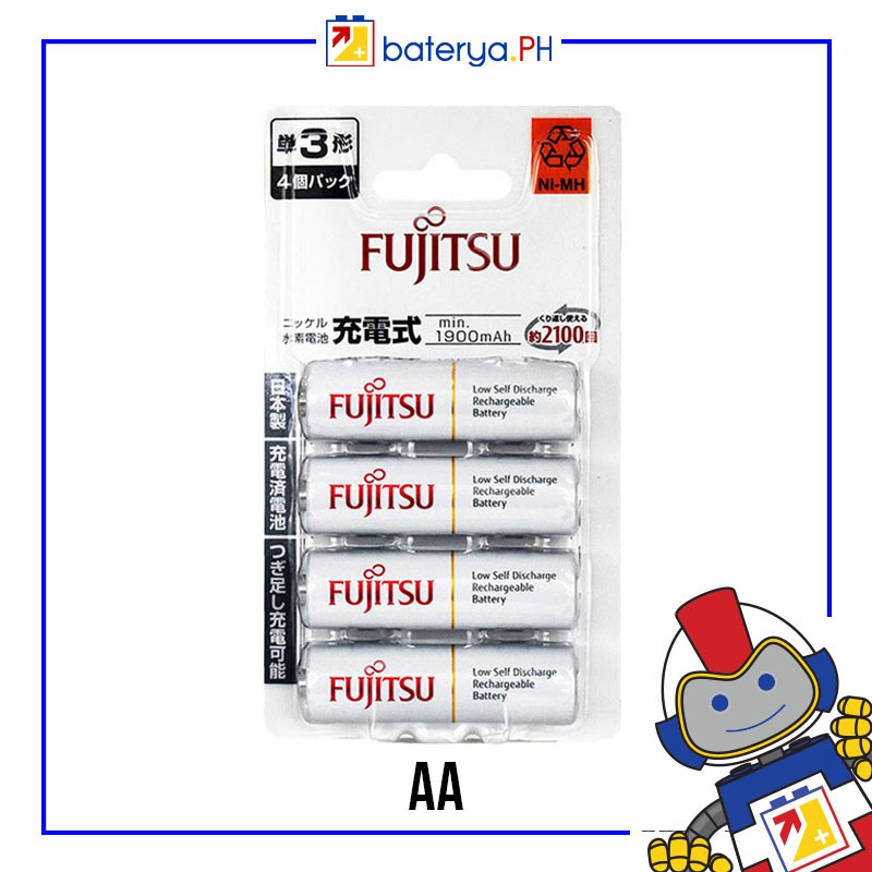 Rechargeable Battery AA Fujitsu HR 3UTC Japanese Version 1.2V 1900mAH ...