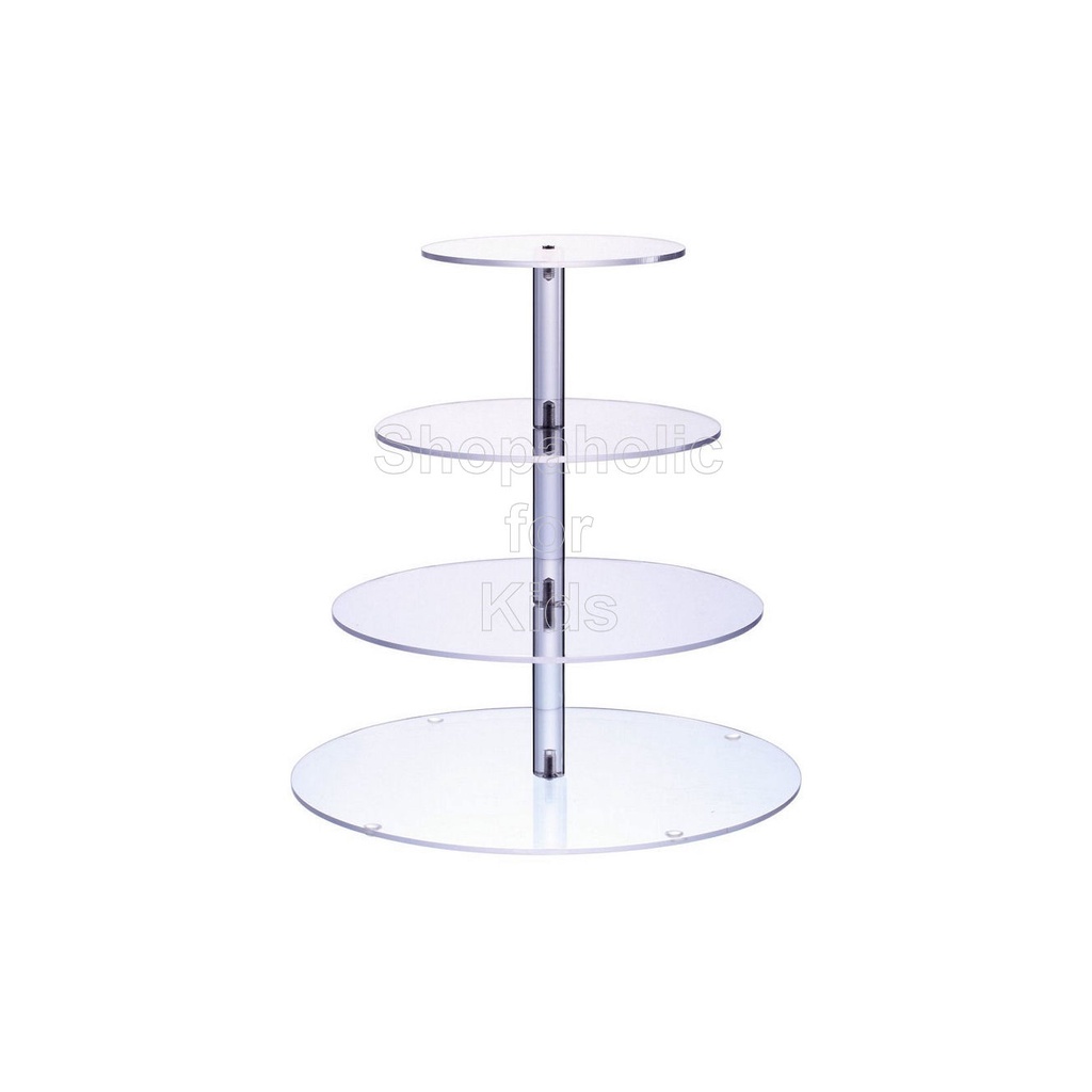 Delish Treats 4 Tier Acrylic Cupcake Stand s4kph dessert buffet display ...