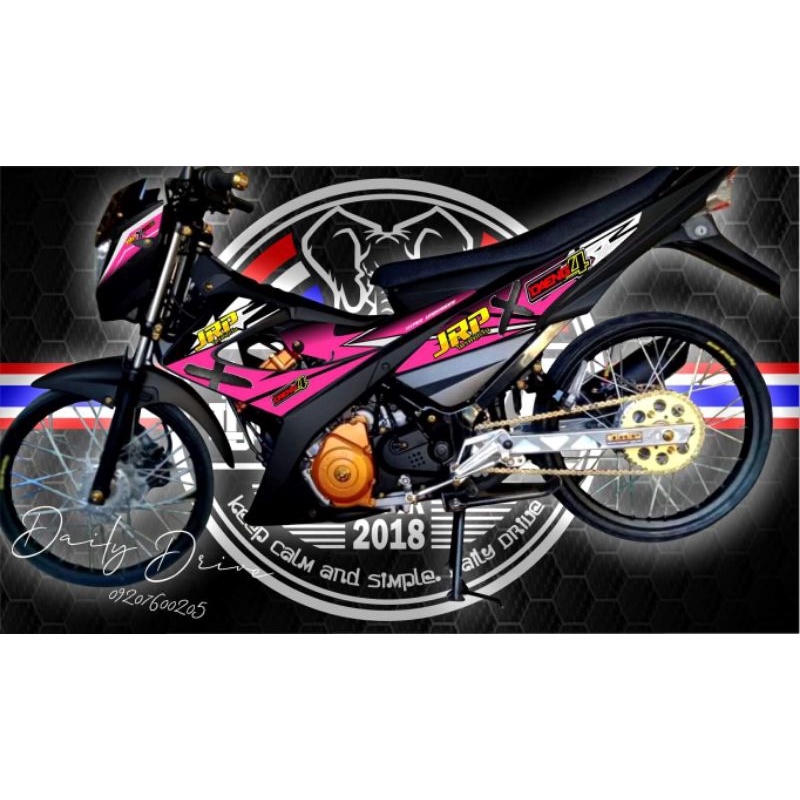 SUZUKI RAIDER 150 CARB V.4/REBORN STOCK DECAL (JRP X DAENGsai4 DESIGN ...
