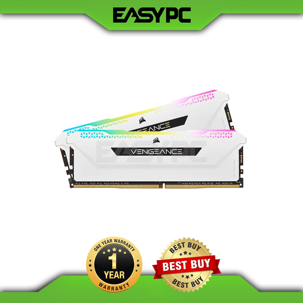 Corsair VENGEANCE RGB PRO DDR4 DRAM Memory Kit White 128GB