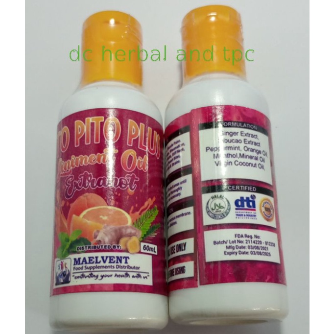 PitoPito Liniment Oil orange flavor( HALAL) (60ml) | Shopee Philippines