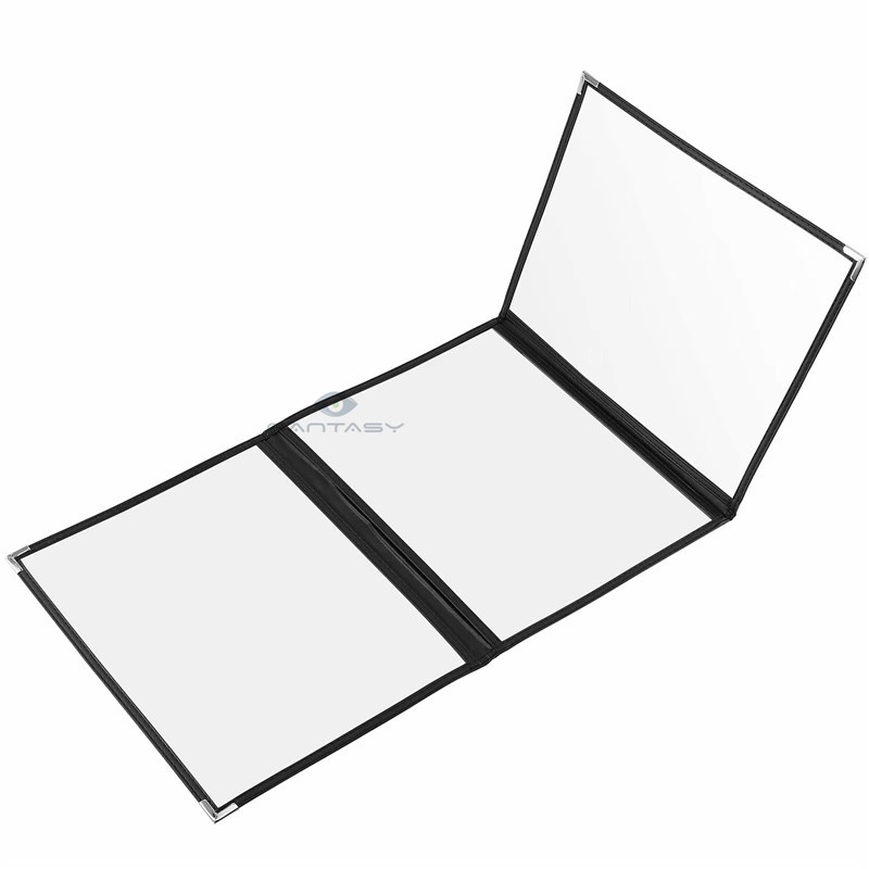 Foldable 3 Pages 6 Faces A4 Transparent Menu Cover Restaurant Menu ...