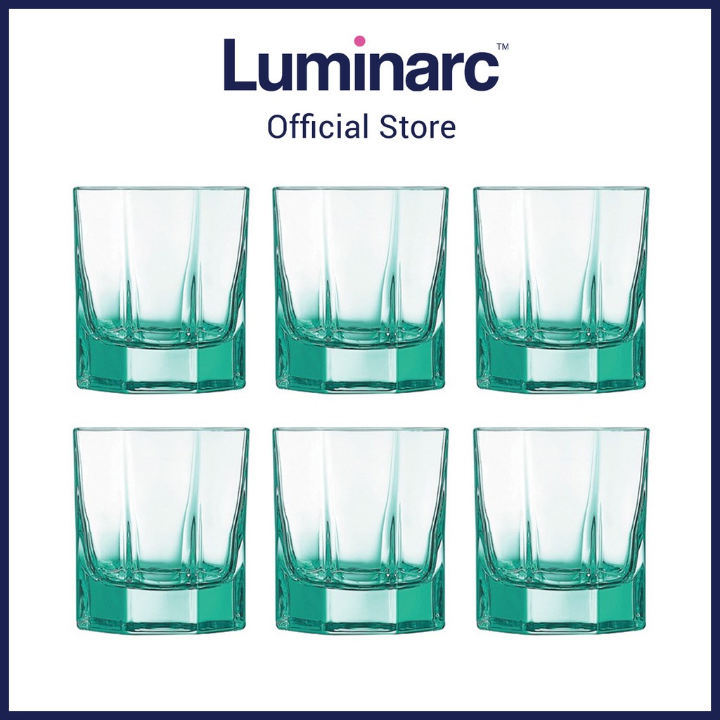 Luminarc Octime Ice Green 6pcs 30cl O/F Water Juice Drinking Glass ...