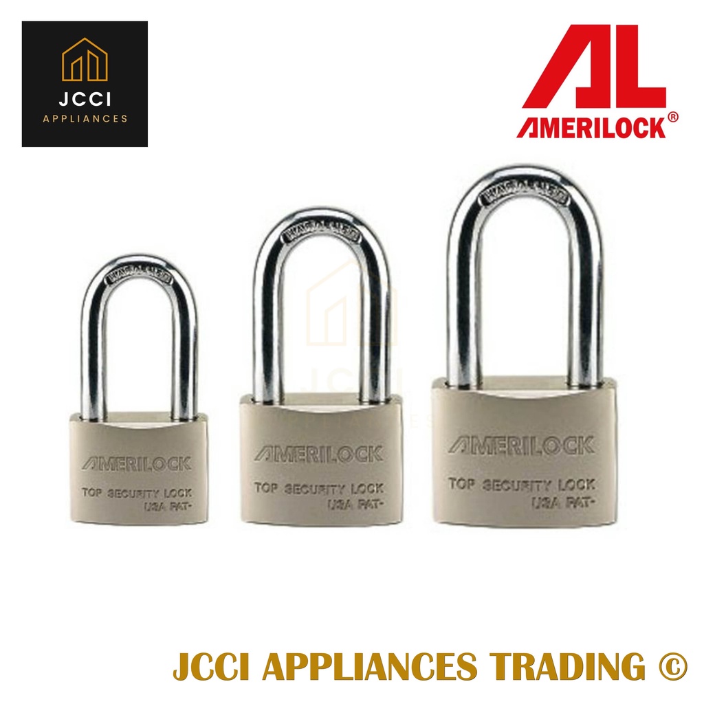 AMERILOCK AL-2002 Heavy Duty Stainless Padlock Long Shackle -Pearl ...