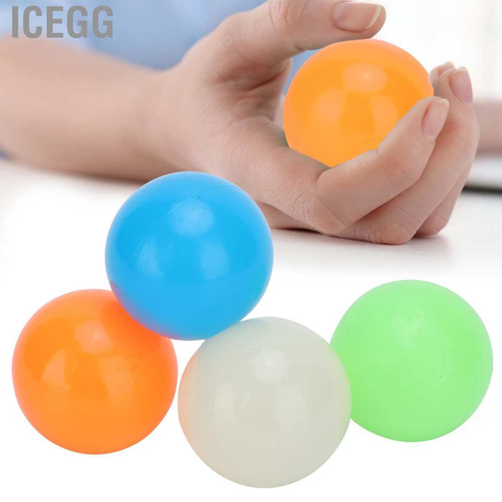 Icegg 4pcs Stick Wall Ball Squishy Sticky Balls for Kids Stress Relief ...
