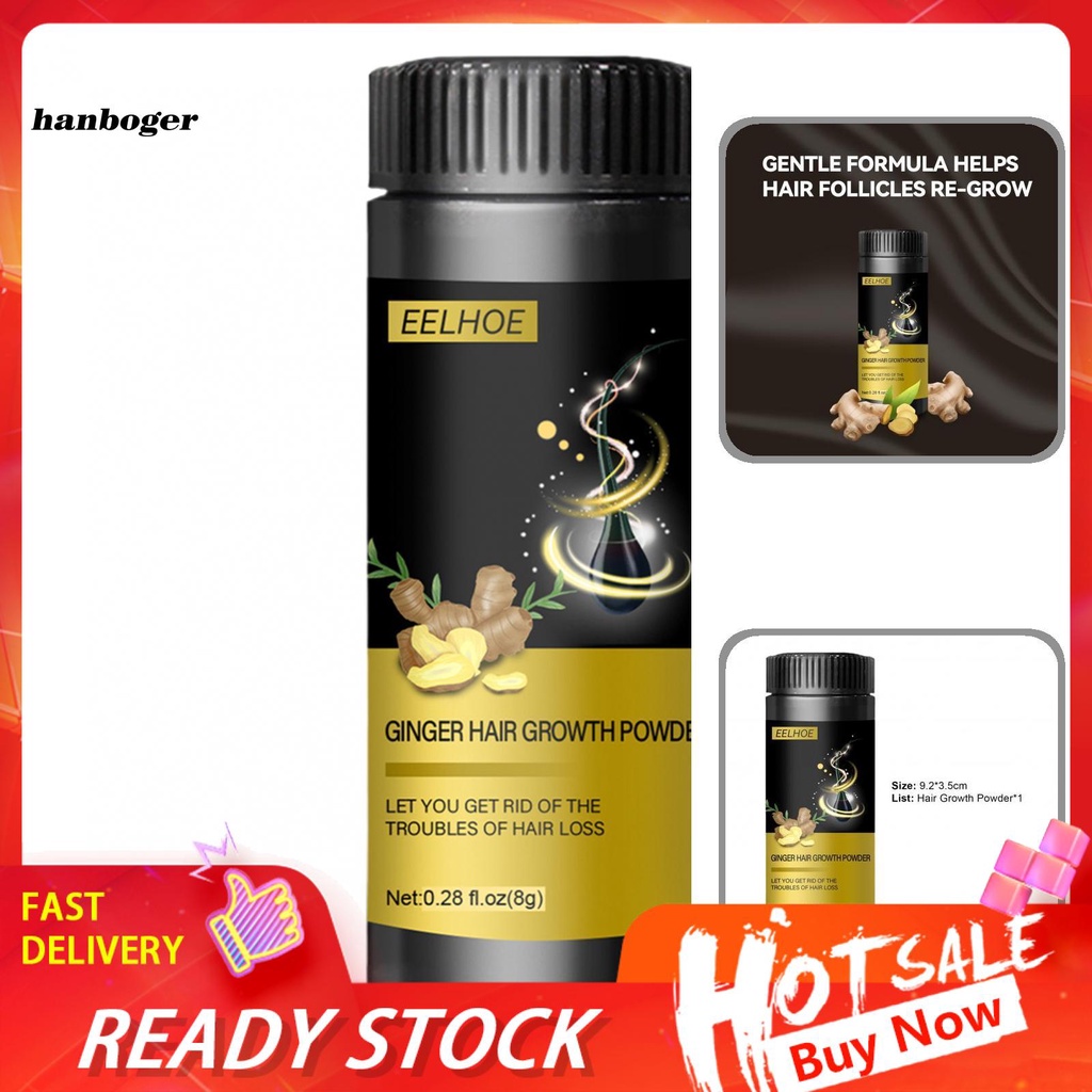 Han_ Mini Hair Loss Powder Ginger Hair Growth Powder Universal for ...