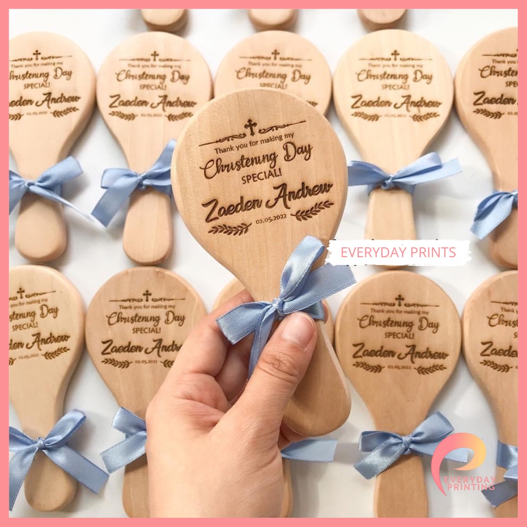 Customized Wooden Hand Mirror / POCKET MIRROR SOUVENIR | Shopee Philippines