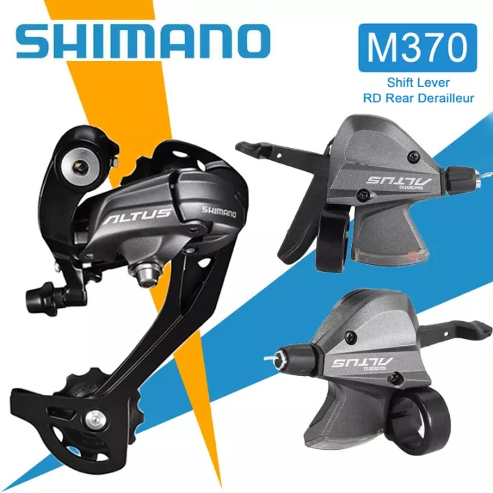 Shimano Altus SL-M370 3x9-Speed Shifter And RD-M370 Rear Derailleur 9-Speed Rear Derailleur ...