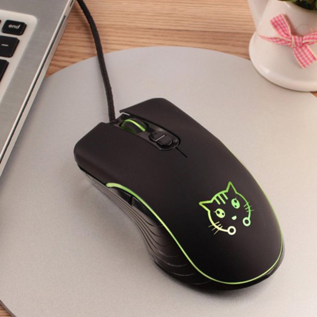 Slient RGB Colorful Breathing Lights Mute Computer Mice 6-Button ...