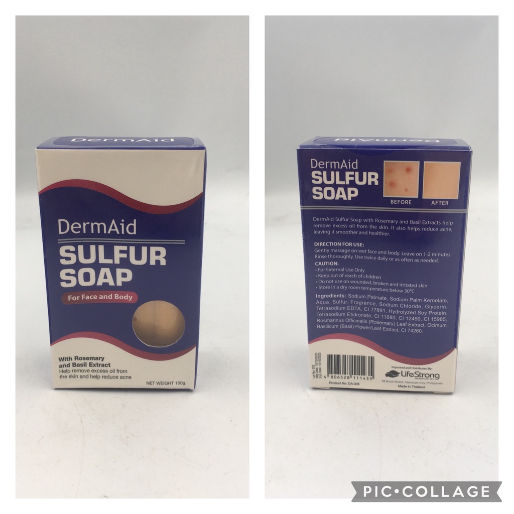 DermAid Sulfur Soap 100g | Shopee Philippines