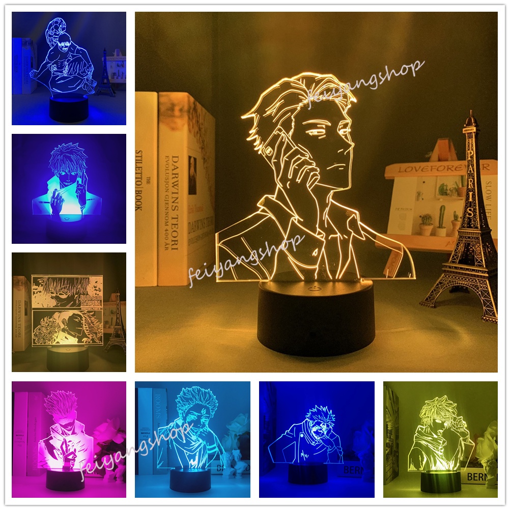 3D LED Jujutsu Kaisen Yuji Itadori Gojo Satoru Nanami Kento Ryomen ...
