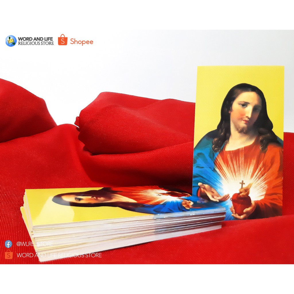 SACRED HEART OF JESUS STAMPITA #1 - B (100 STAMPITAS PER BUNDLE ...