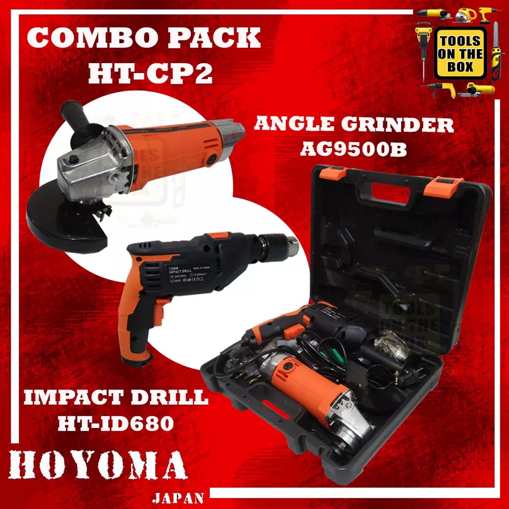 Hoyoma COMBO PACK Angle Grinder & Impact Drill NEW ARRIVAL | Shopee ...