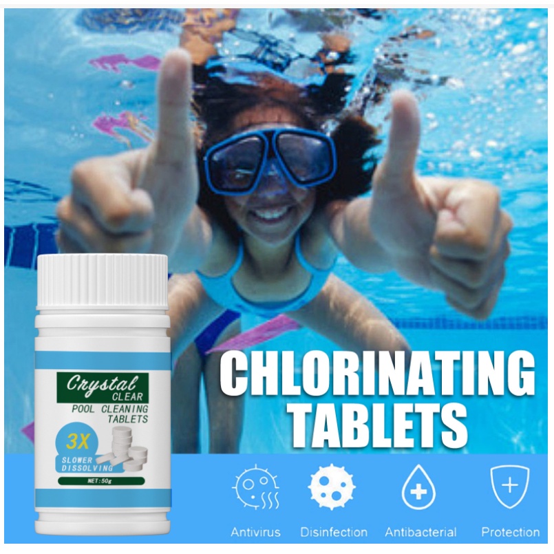 5 Inch Swimming Pool Spa Clean Float With 100 Pieces Purifier Tablets Pool Chlorine Dispenser ...