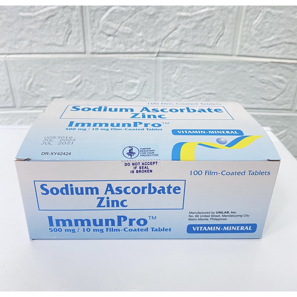 Immunpro Sodium Ascorbate w/ Zinc - 50 tablets/box of 100s | Medic One ...