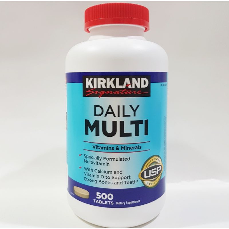 Kirkland Daily Multi 500 Tablets Multivitamins & Minerals - Kirkland ...